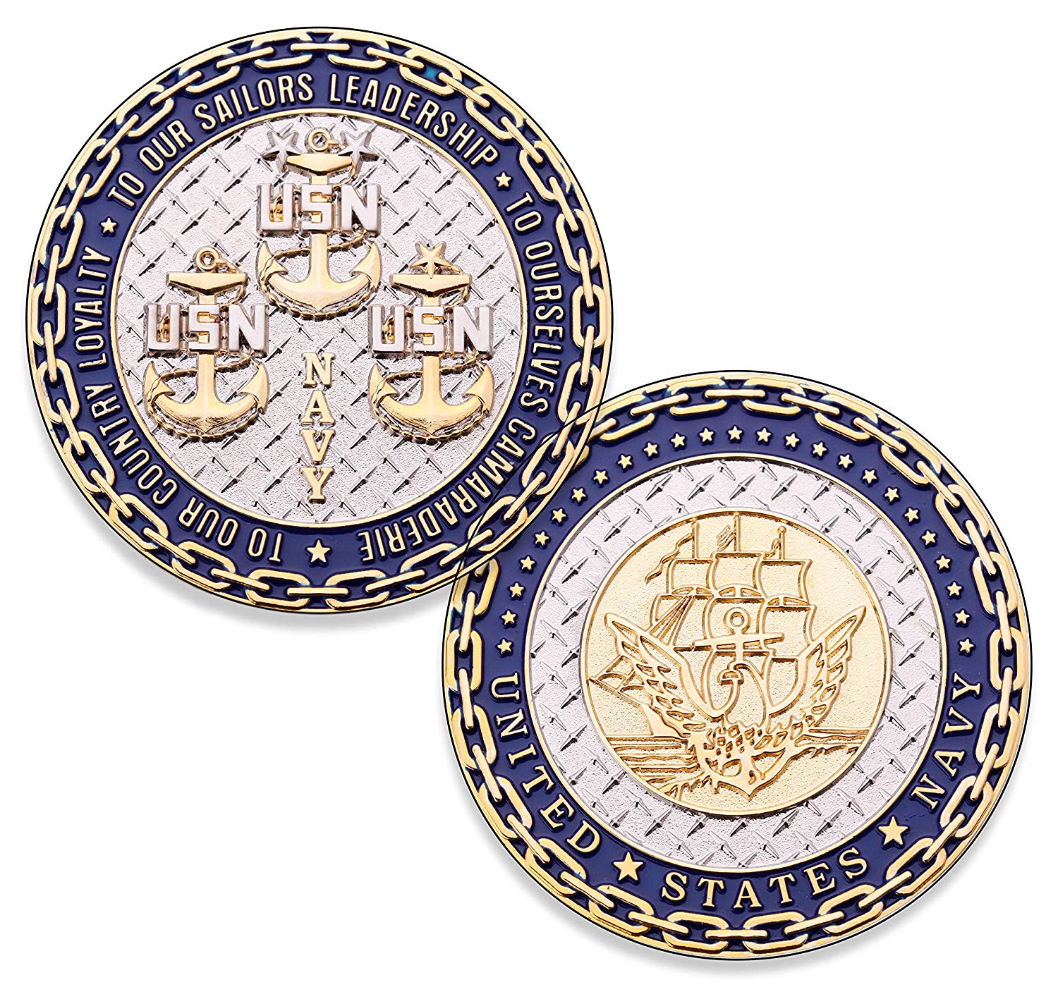 Custom metal blank gold silver bronze challenge coin