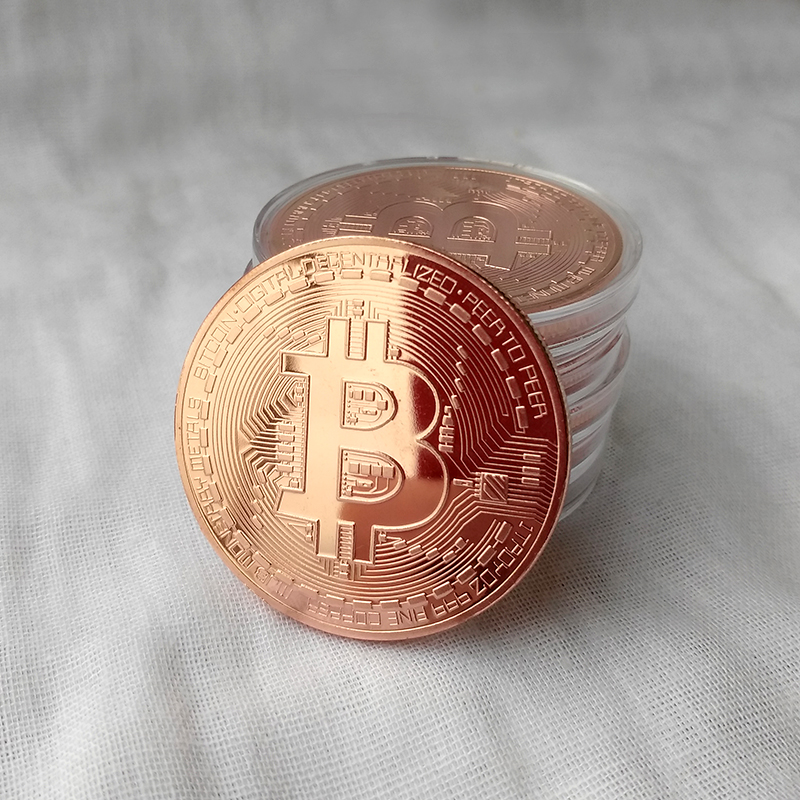 Zinc Alloy Challenge Coin Bitcoin Coin