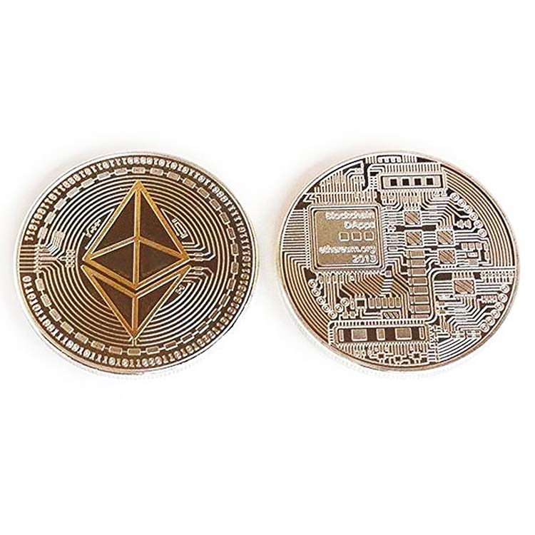 Customized gold-plated art 3d double eagle challenge coin