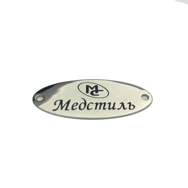 Custom logo handbag bag metal tags