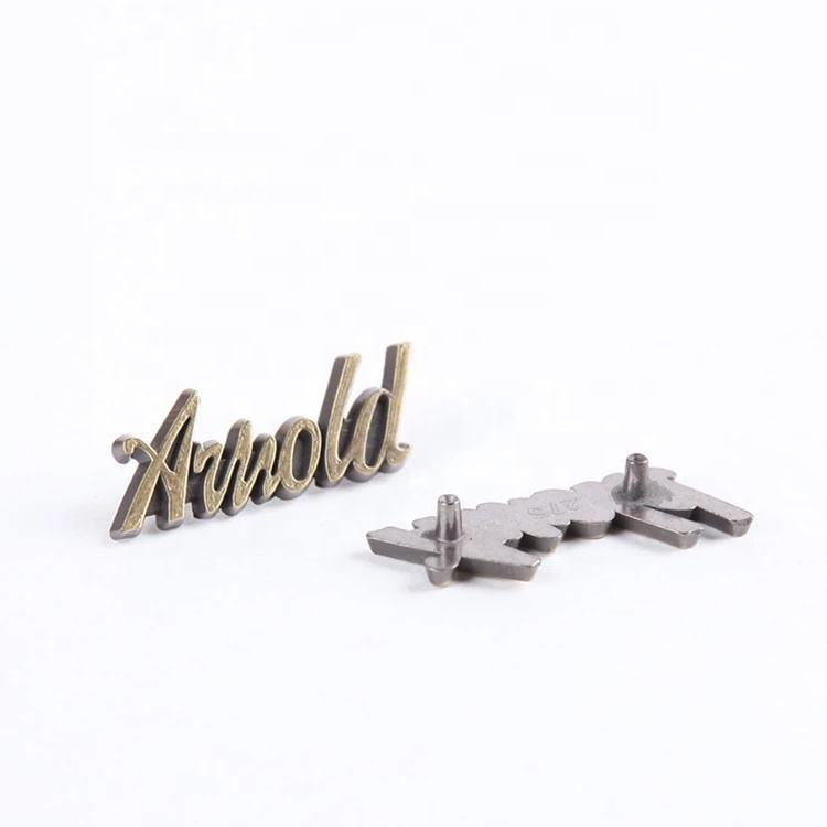 Letter brand logo metal tags for shoe sole